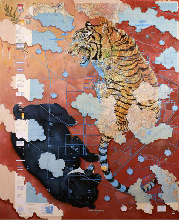 Beautiful Paintings Using Maps As Background | favbulous