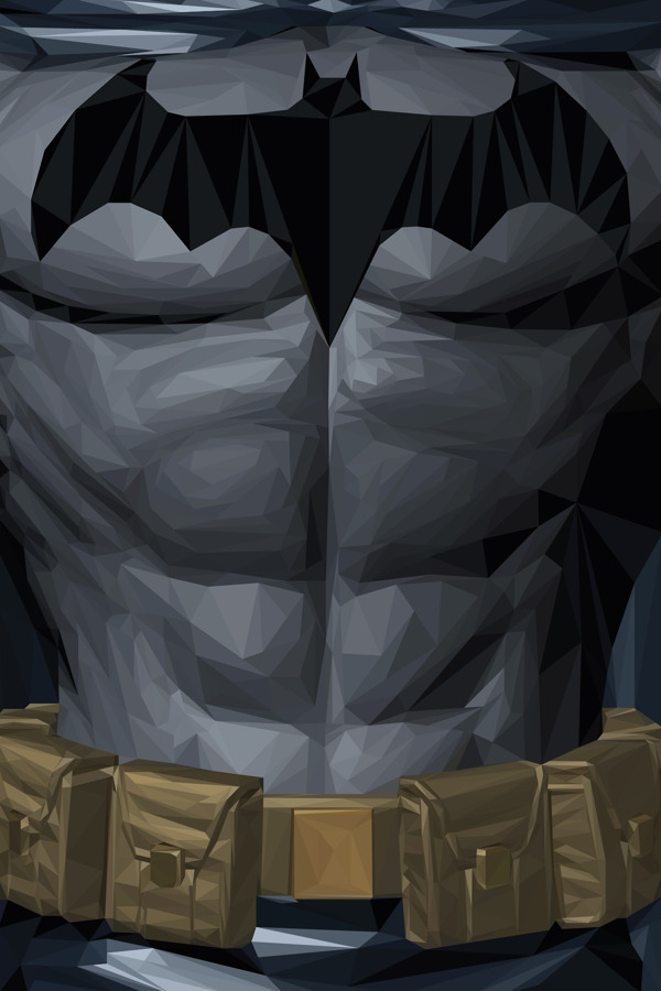 Illustrations Of Superheroes & Video Game Characters Made Of Triangular ...